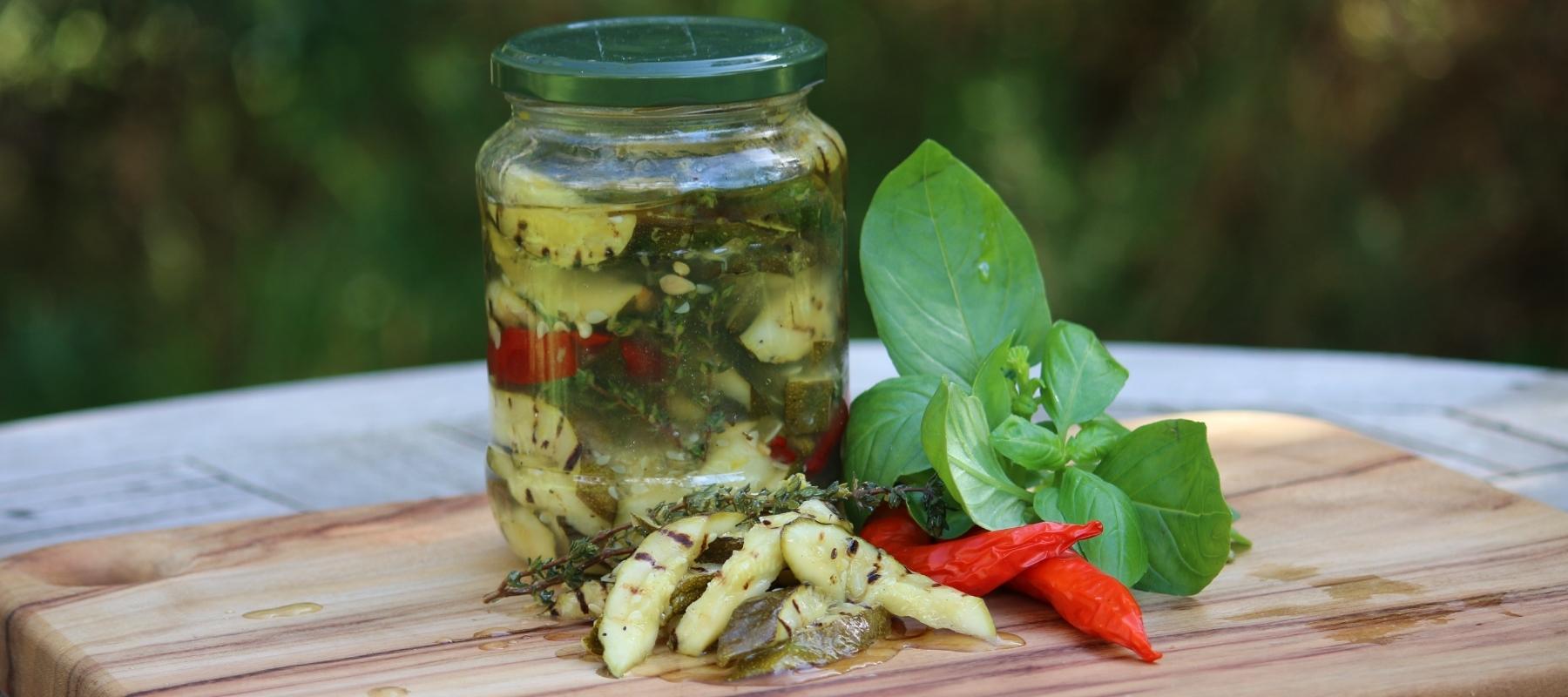 Char-grilled zucchini in olive oil - The Diggers Club