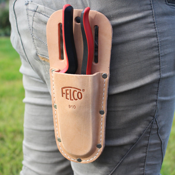 Felco 910 Leather Holster with Belt Loop and Clip - The Diggers Club